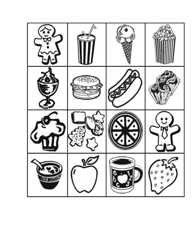 Jogo da memória de alimentos