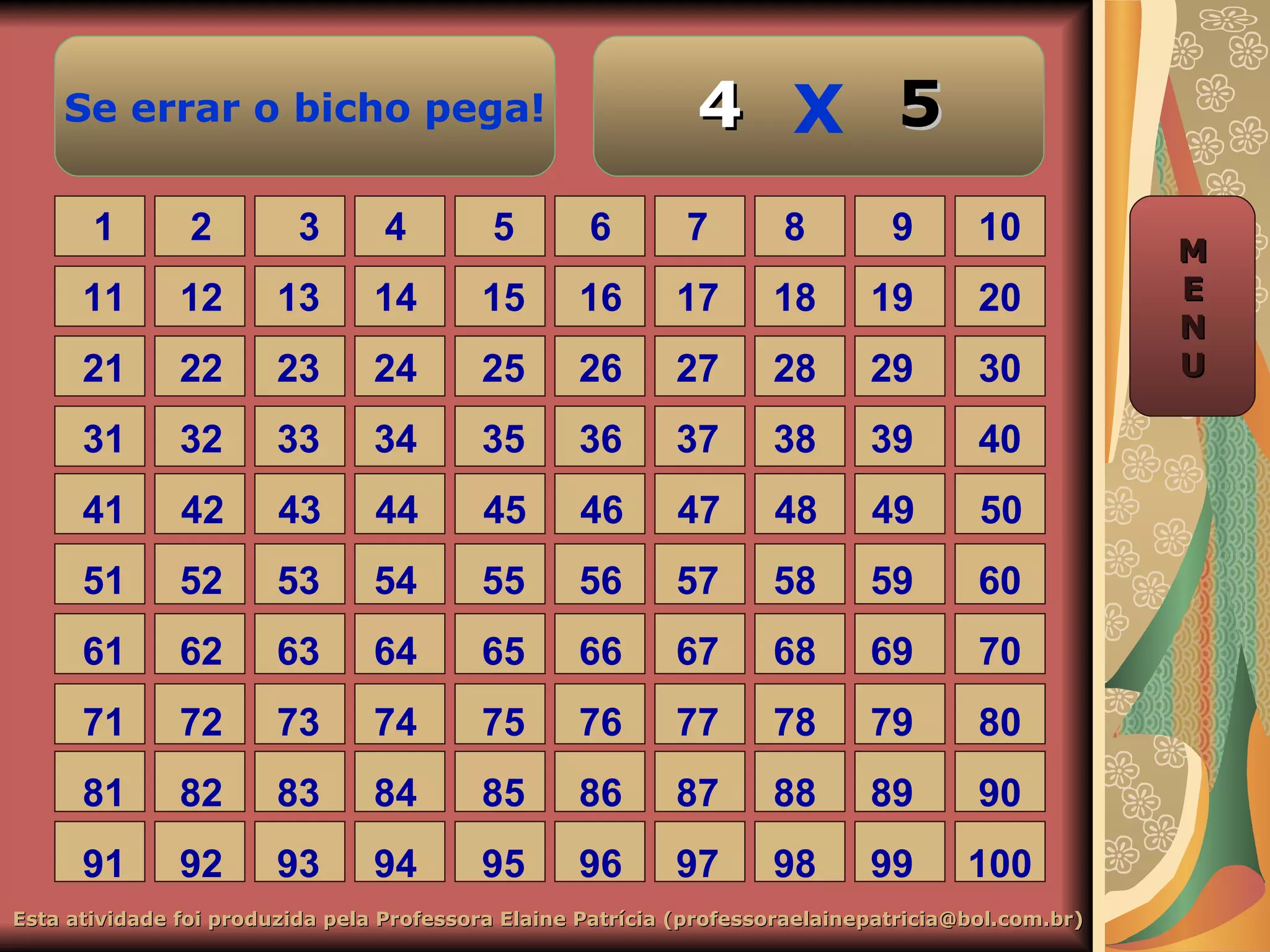 Tabuada da Bicharada | PPS