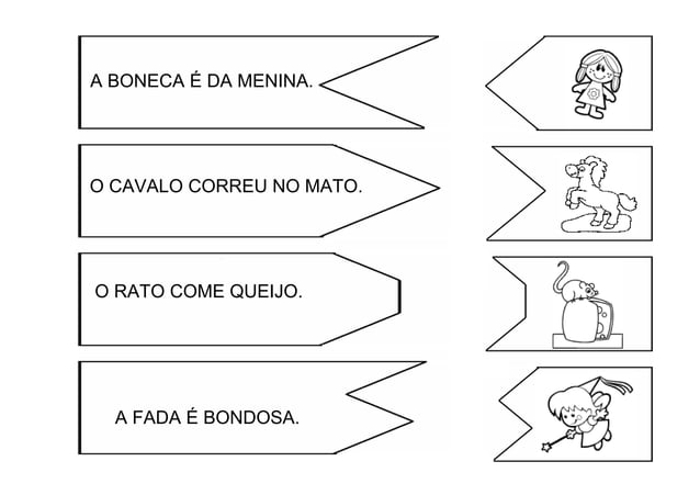 Jogo encaixe frases com desenhos | PPT