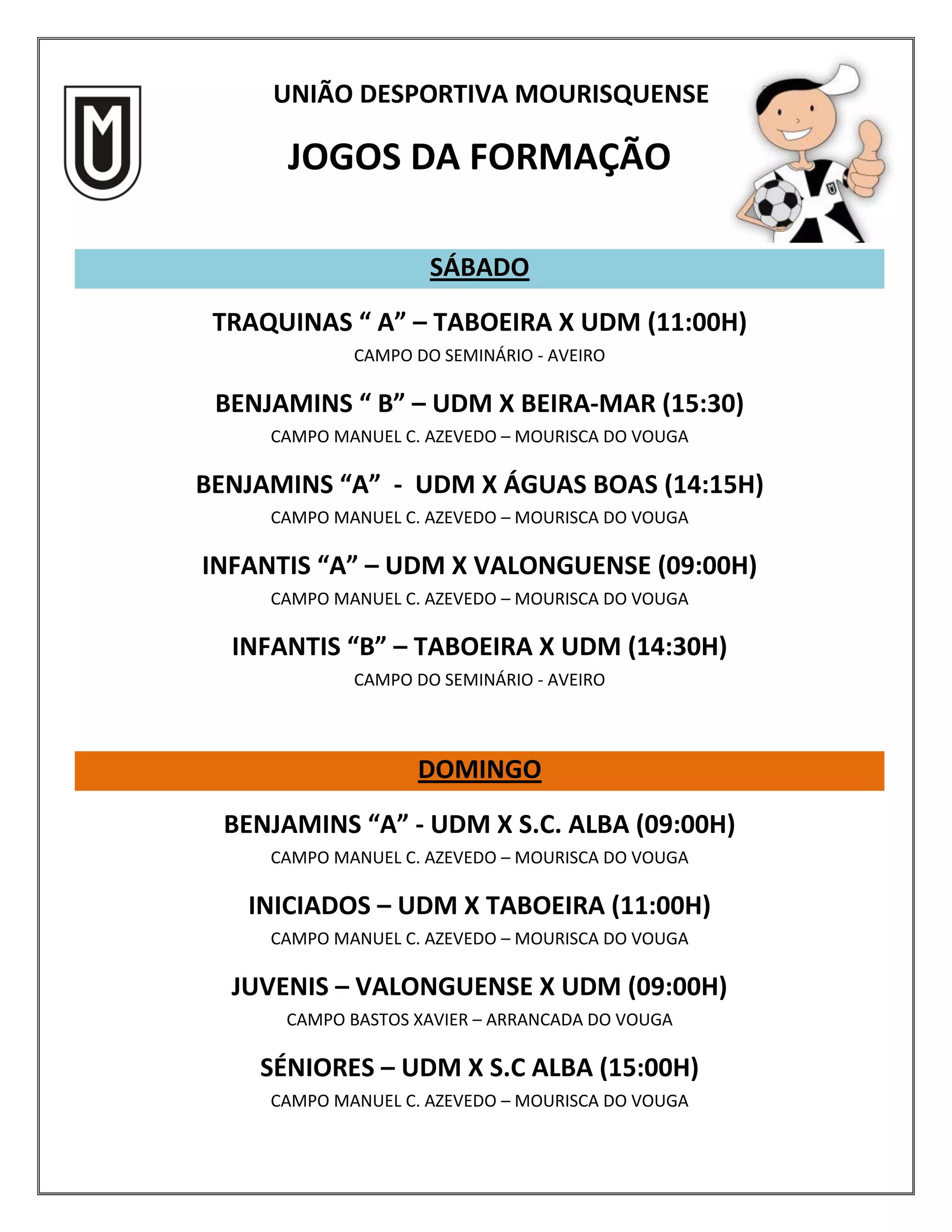 Jogos formação UDM | PDF | Soccer | Sports
