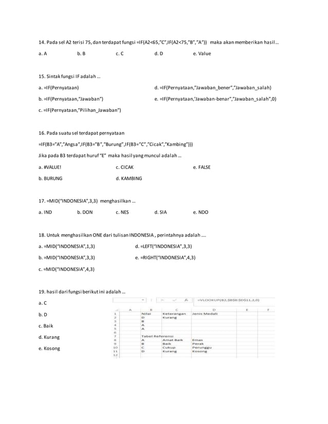 TUGAS PRAKTEK EXCEL | DOCX