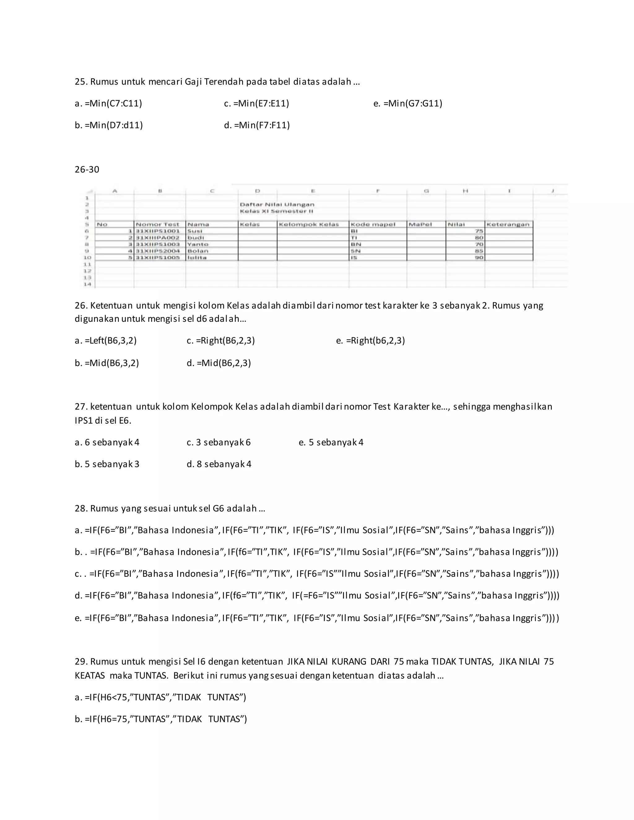 TUGAS PRAKTEK EXCEL | DOCX
