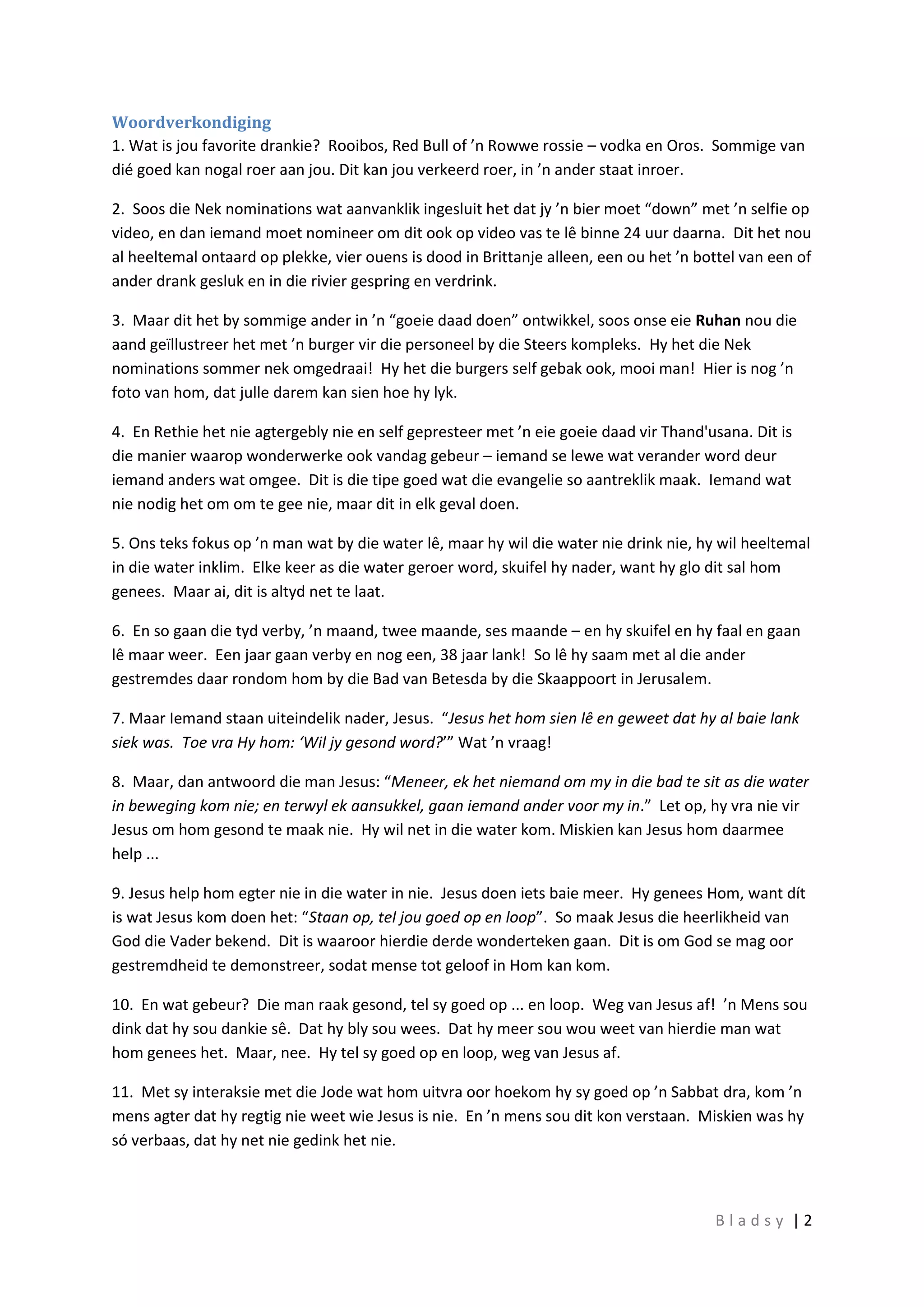 Johannes 5:1-17 - Jesus se derde wonderteken.docx