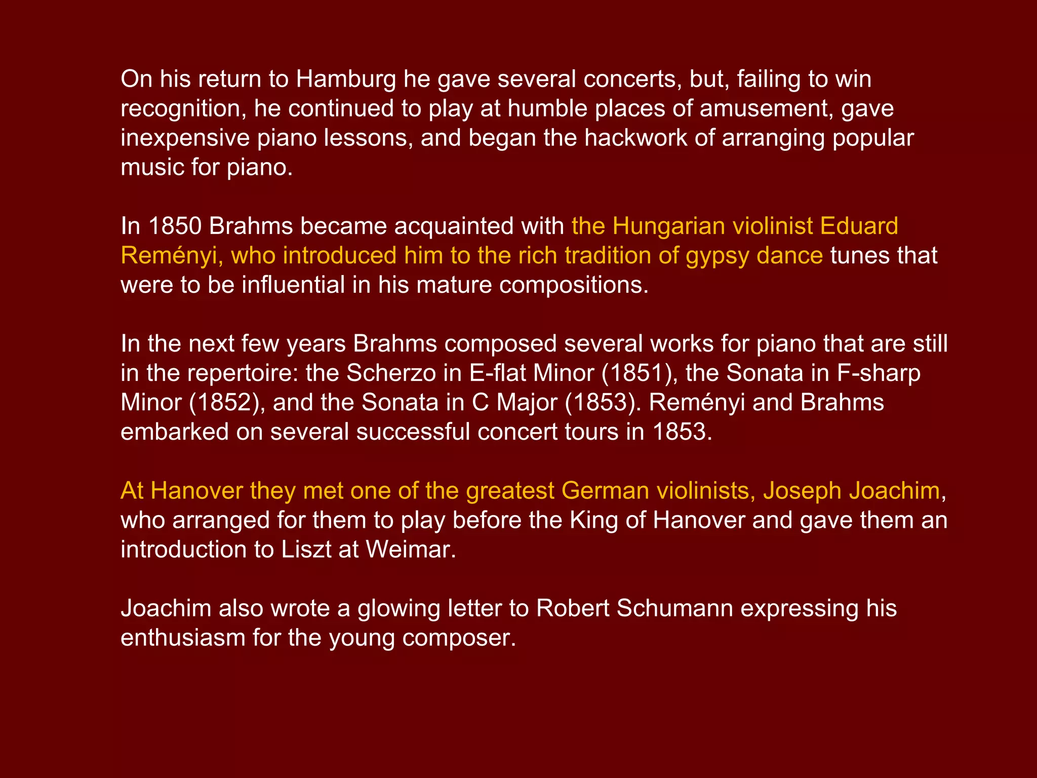 Johannes Brahms Biography | PPS