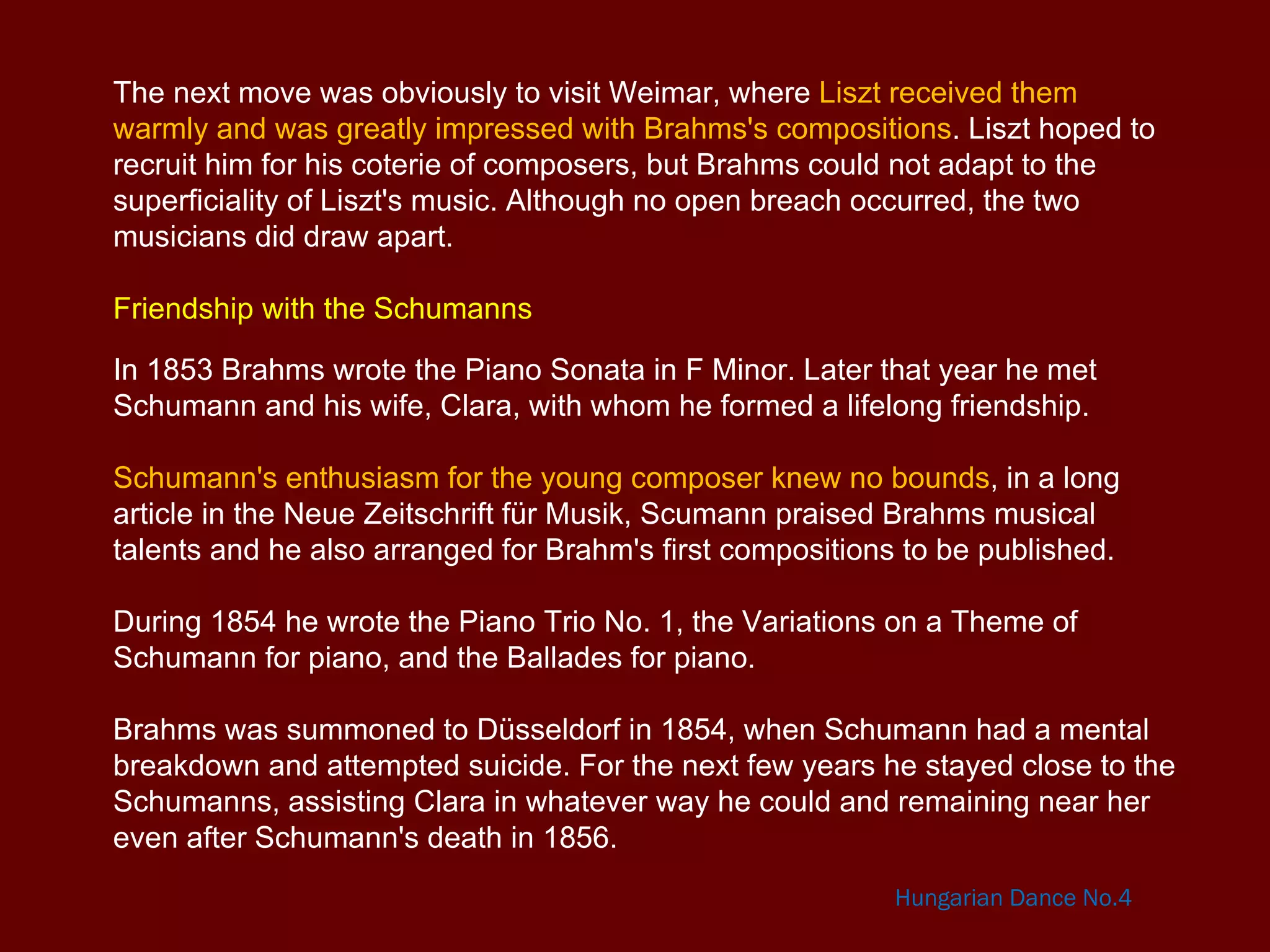 Johannes Brahms Biography | PPS