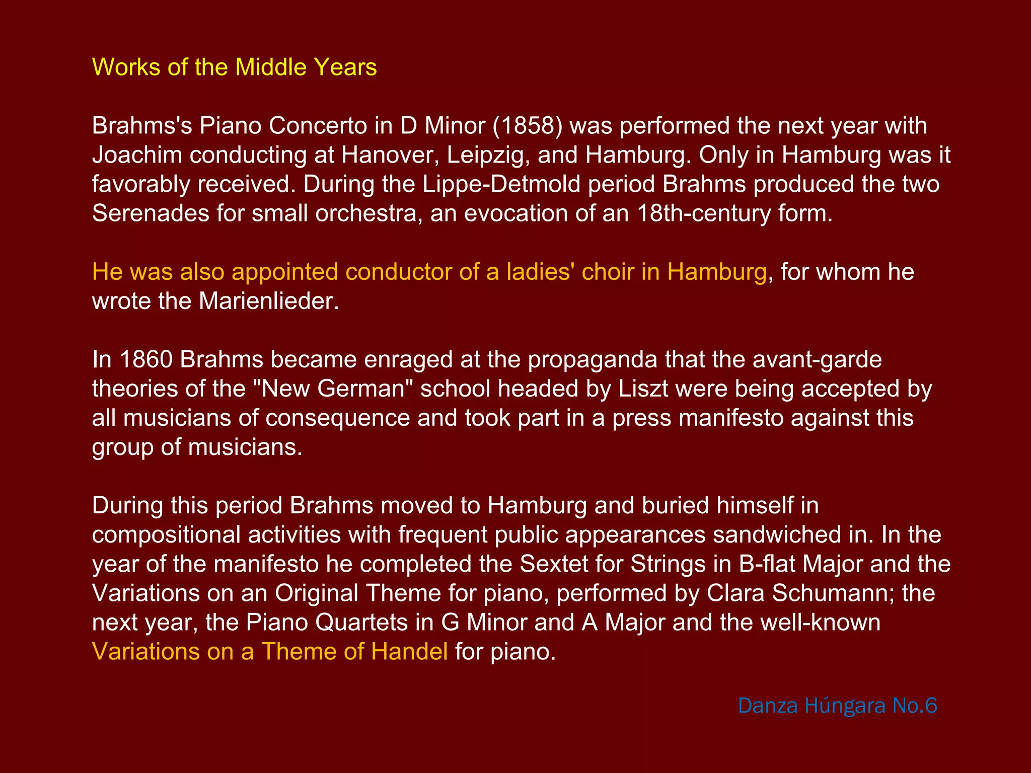 Johannes Brahms Biography | PPS