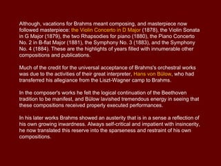 Johannes Brahms Biography | PPS