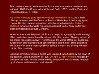 Johannes Brahms Biography | PPS