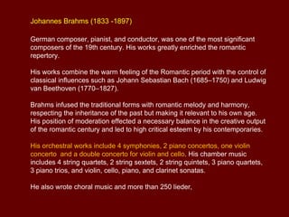 Johannes Brahms Biography | PPS