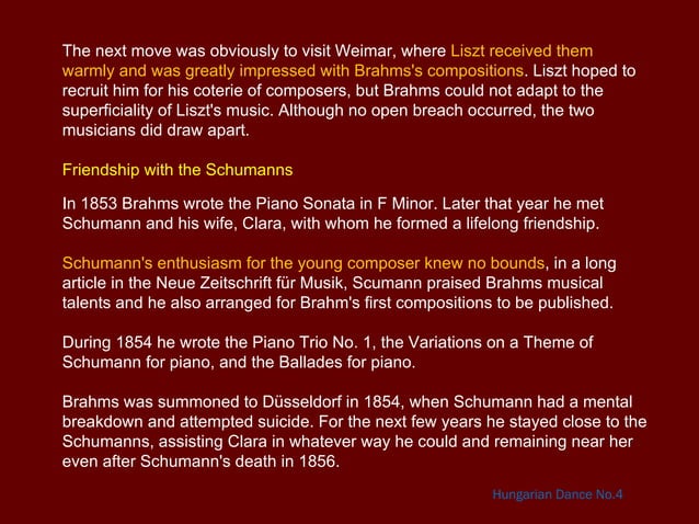 Johannes Brahms Biography | PPS