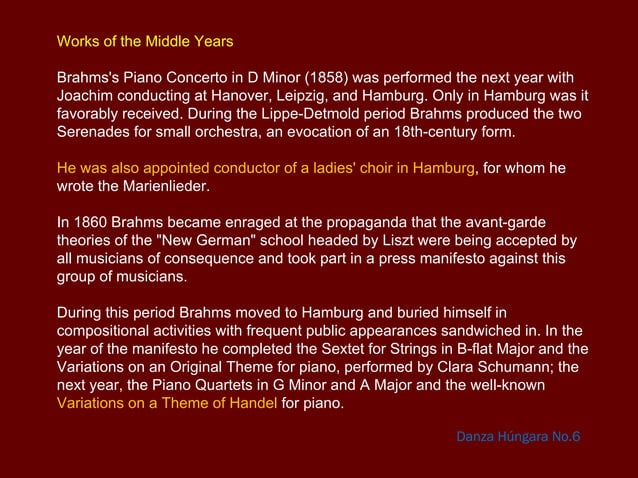 Johannes Brahms Biography | PPS