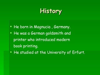 Johannes gutenberg | PPT