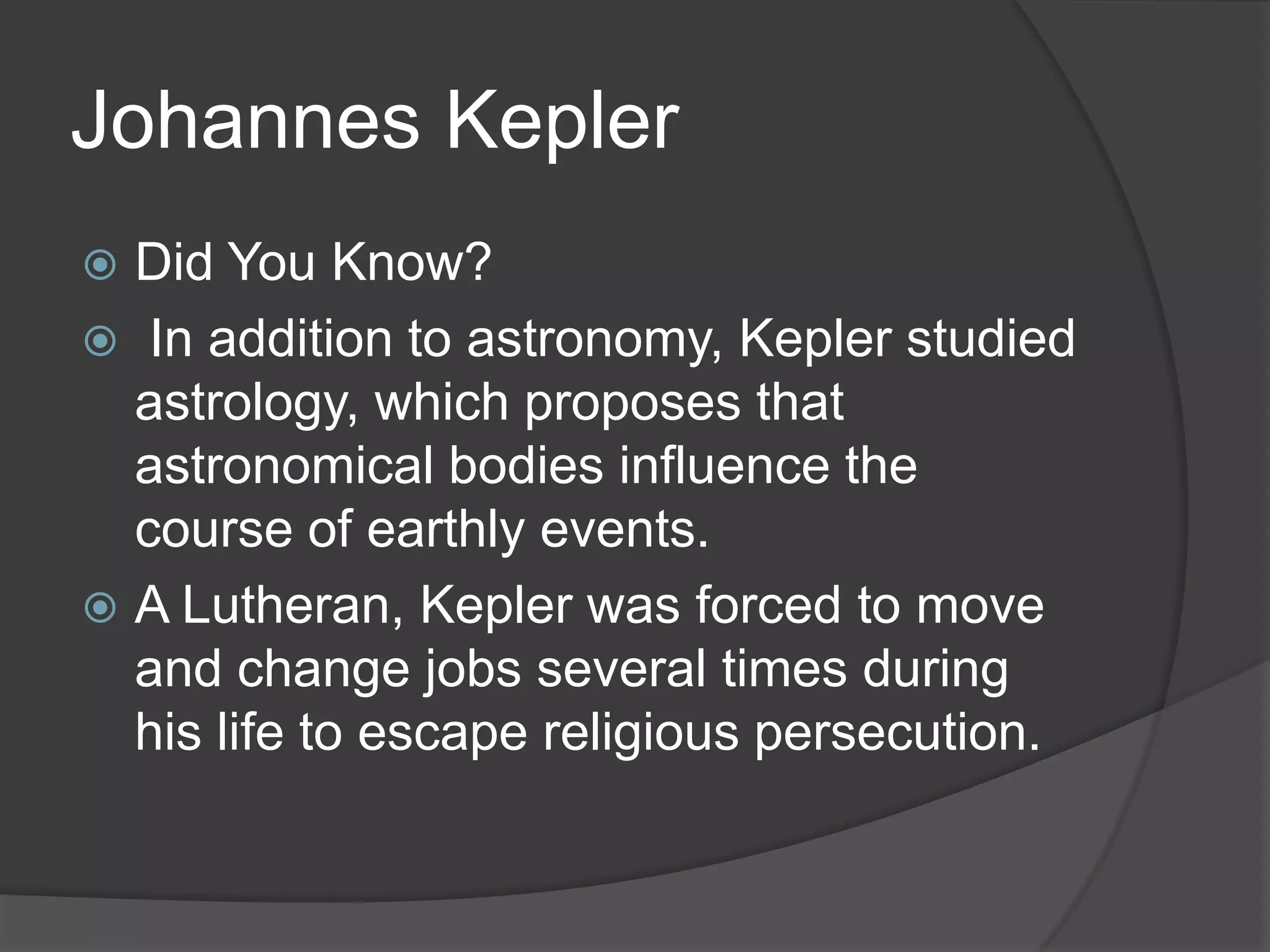 Johannes kepler | PPTX