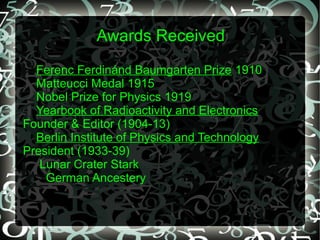 Johannes stark | PPT