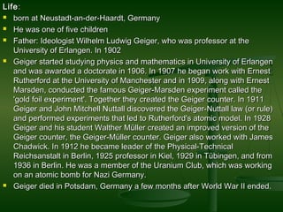 Johannes wilhelm geiger | PPT