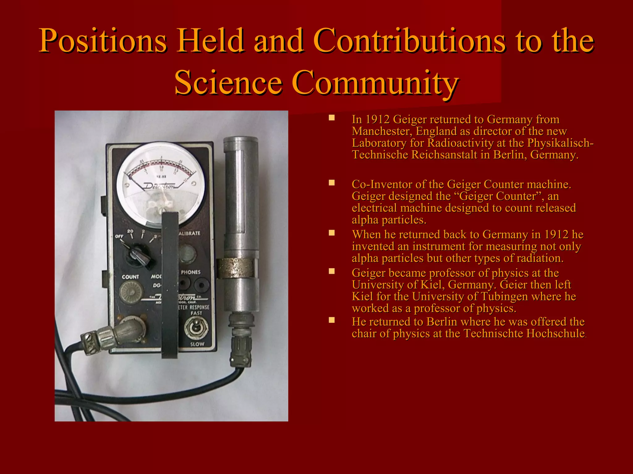 Johannes wilhelm geiger | PPT