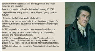 Johann heinrich pestalozzi | PPTX