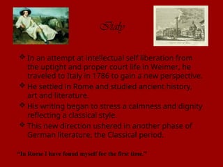 Johann Wolfgangvon Goethe his biography and | PPT