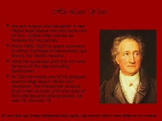 Johann Wolfgangvon Goethe his biography and | PPT