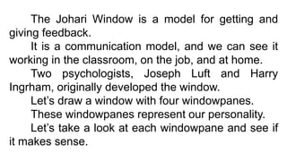 Joharis Window.pptx | Family and Relationships