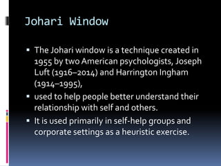 Johari window | PPT