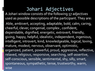 Johari window | PPTX