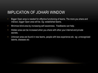 Johari window.amish | PPTX | Science