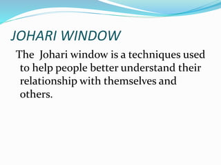 Johari window | PPTX