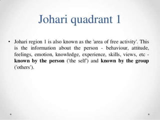 Johari window | PPTX