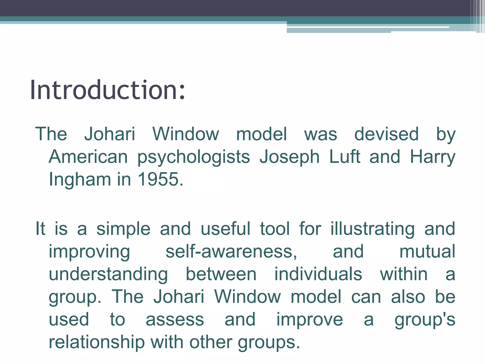 Johari window | PPT