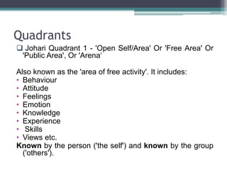 Johari window | PPTX