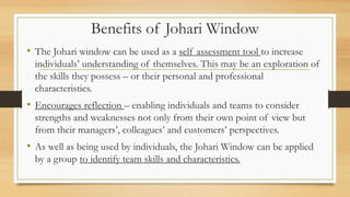 Johari Window - Organisational Behaviour | PPTX