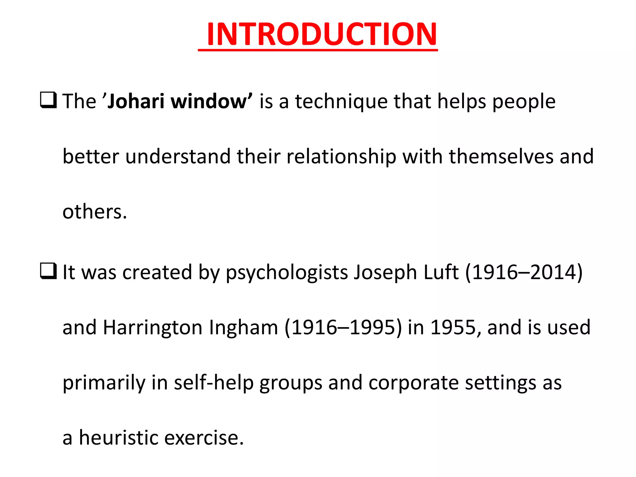 Johari window | PDF