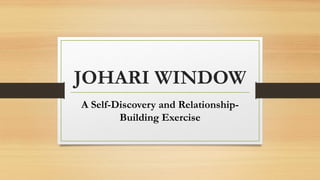 JOHARI WINDOW an excellent activity to do | PPTX