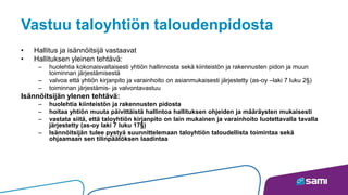 Johdanto, taloyhtiön kirjanpidon perusteet | PDF