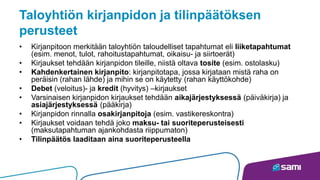 Johdanto, taloyhtiön kirjanpidon perusteet | PDF