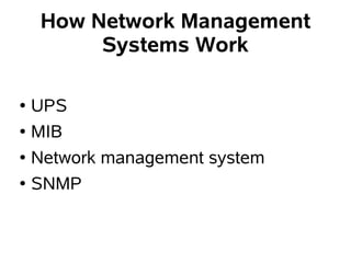 How Network Management Systems Work | PPT