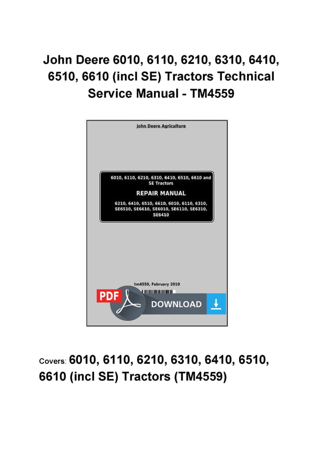 John Deere 6410 Manual | PDF