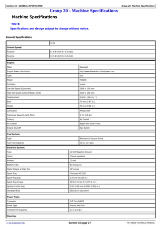 John Deere S240 Lawn Tractor Workshop Manual TM134619 | PDF