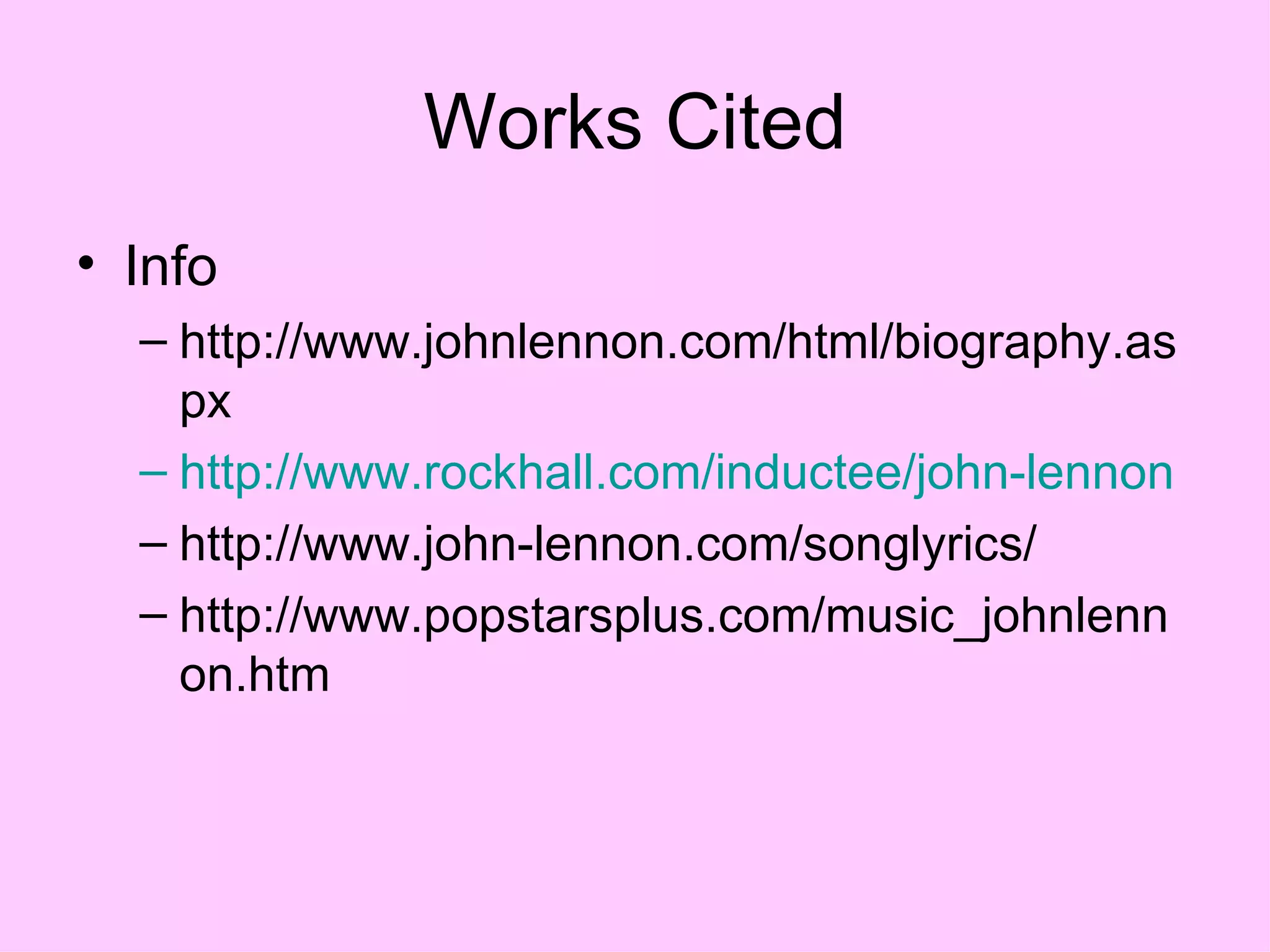 John Lennon Project | PPT