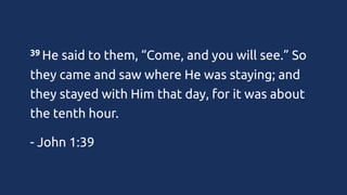 Gospel of John - #3 - The Pattern of Witness | PPT