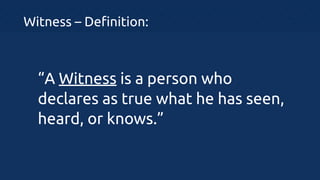 Gospel of John - #3 - The Pattern of Witness | PPT