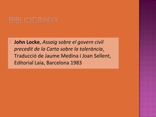 John Locke: necessitat d'un govern civil | PPT