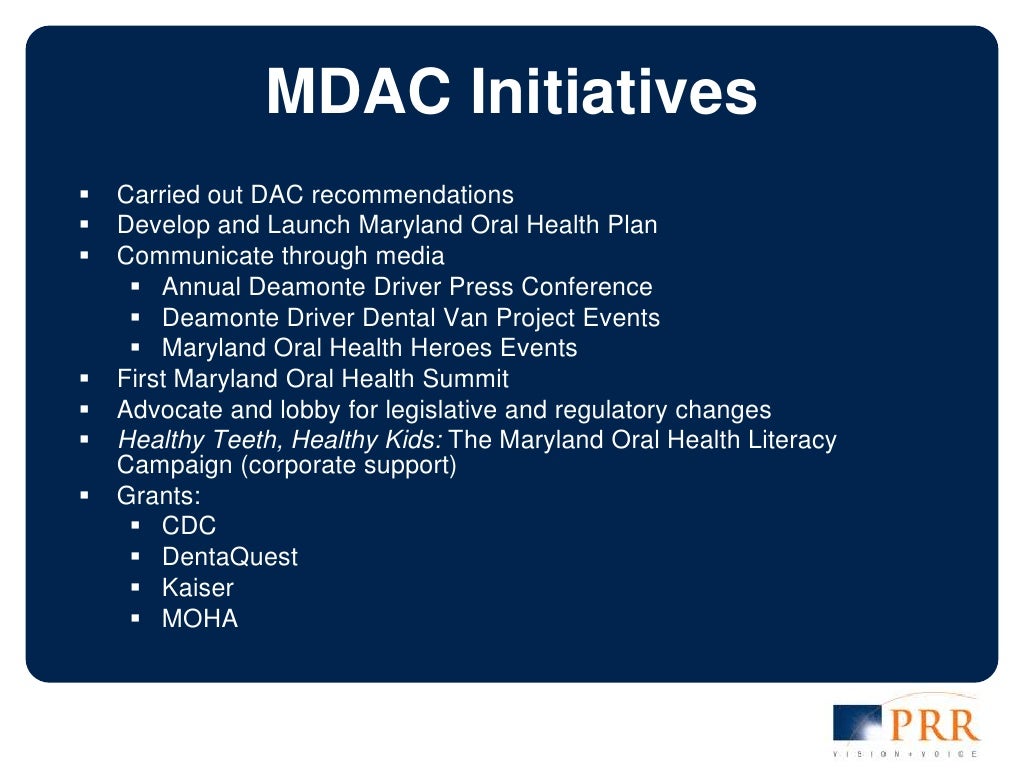 MDAC Initiatives Carried out