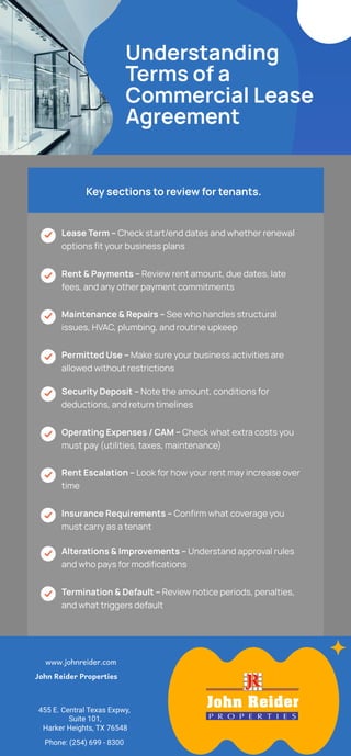 Understanding Terms of a Commercial Lease Agreement | PDF