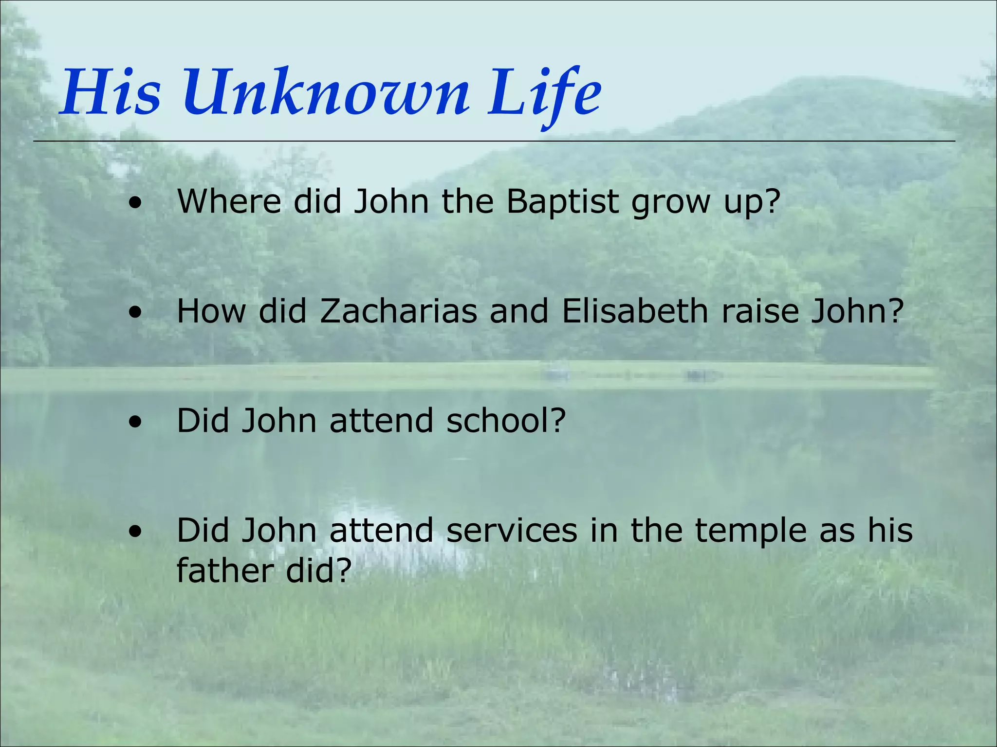 John The Baptist | PPT