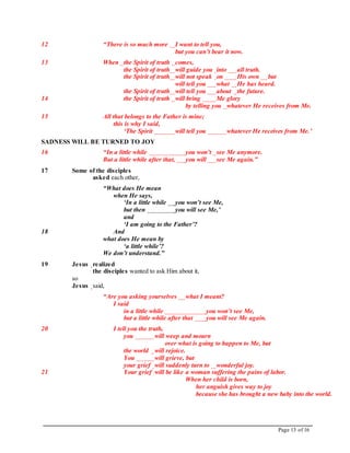 BIBLE - The Words of Jesus, Spoken and Scripted for Us | PDF