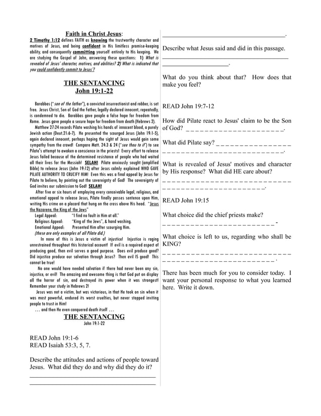 John 19 1 22 sentance | PDF | Christianity | Religion & Spirituality