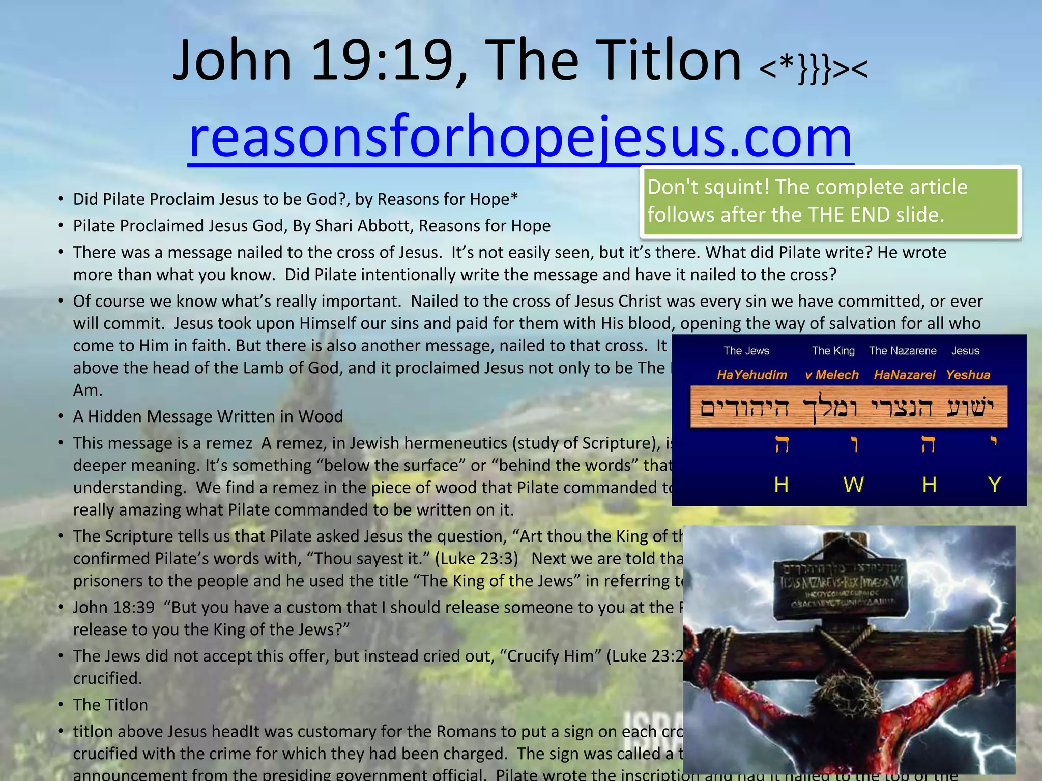 John 19, Scourge; Crucify; Authority; Degrees Of Sin Punishment; Roman ...
