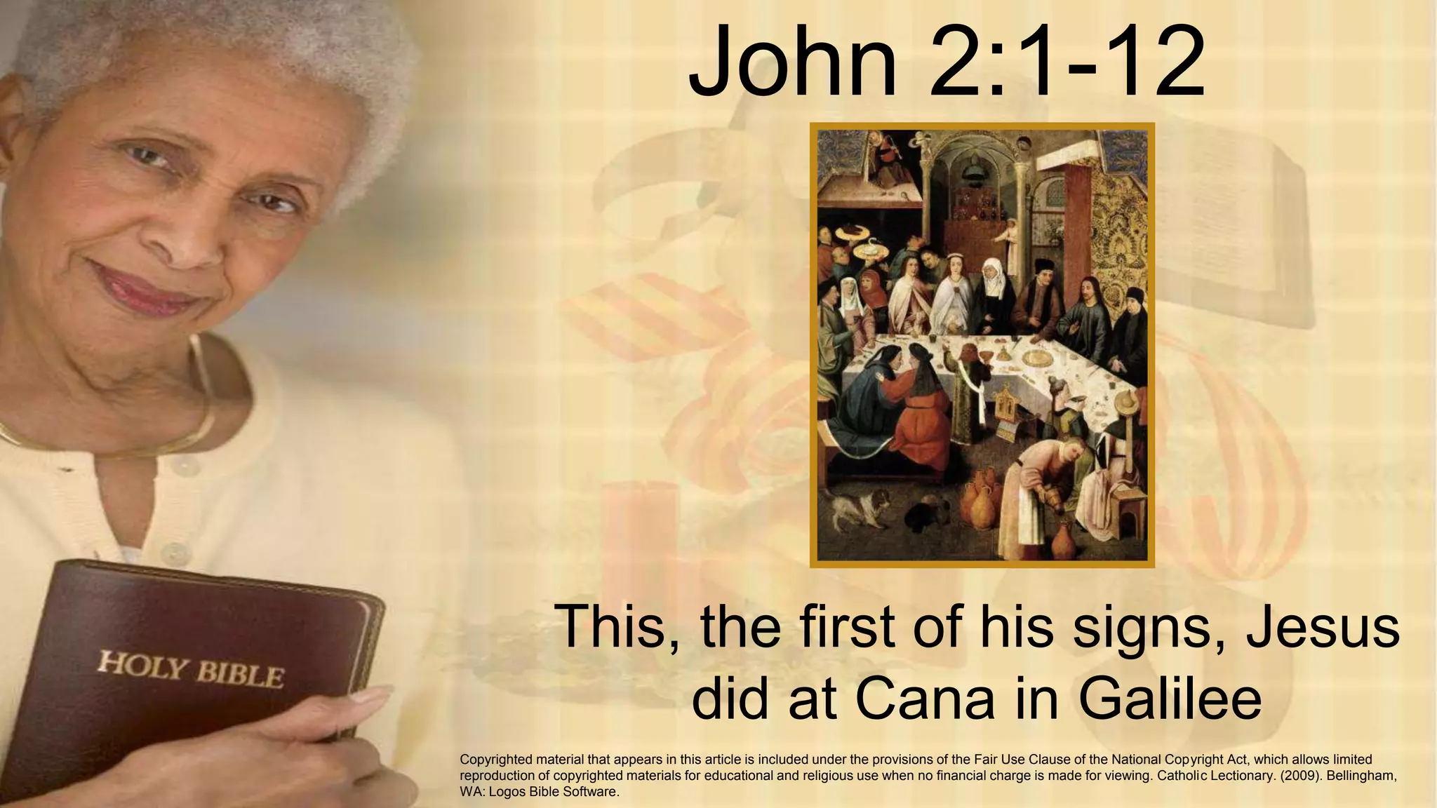2nd Sunday - Gospel - John 2:1–11- | PPSX